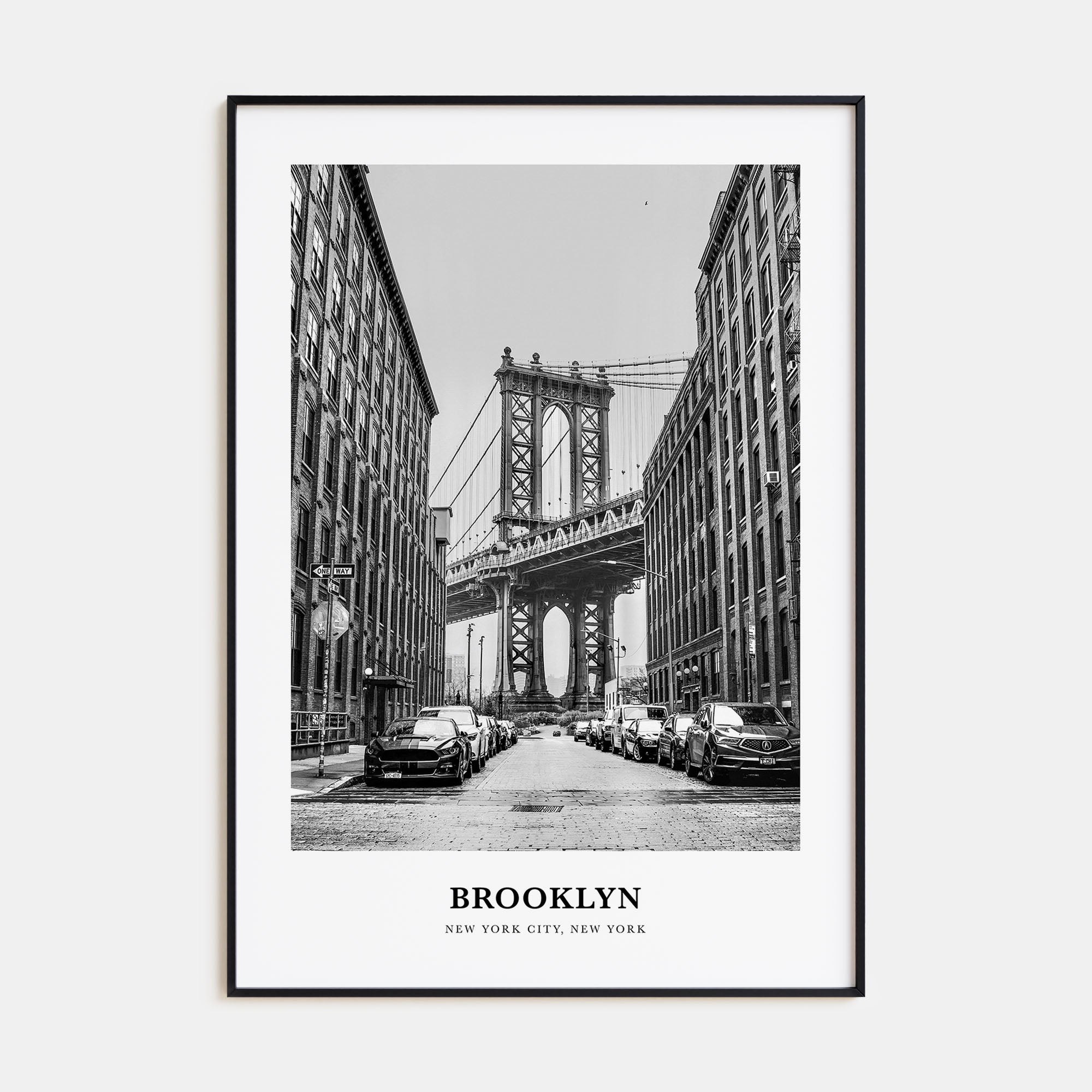 Brooklyn Portrait B&W No 1 Poster · FrameThePrint